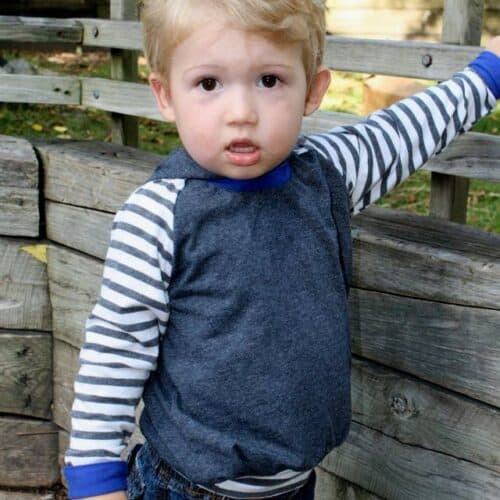 Boys raglan pdf sewing pattern by Love Notions.