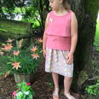 Girls crop top dress sewing pdf pattern by Love Notions.