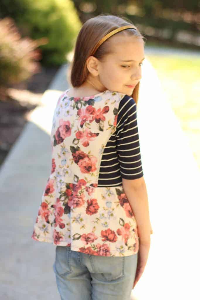 Girls’ Maggie Peplum Top - Love Notions Sewing Patterns