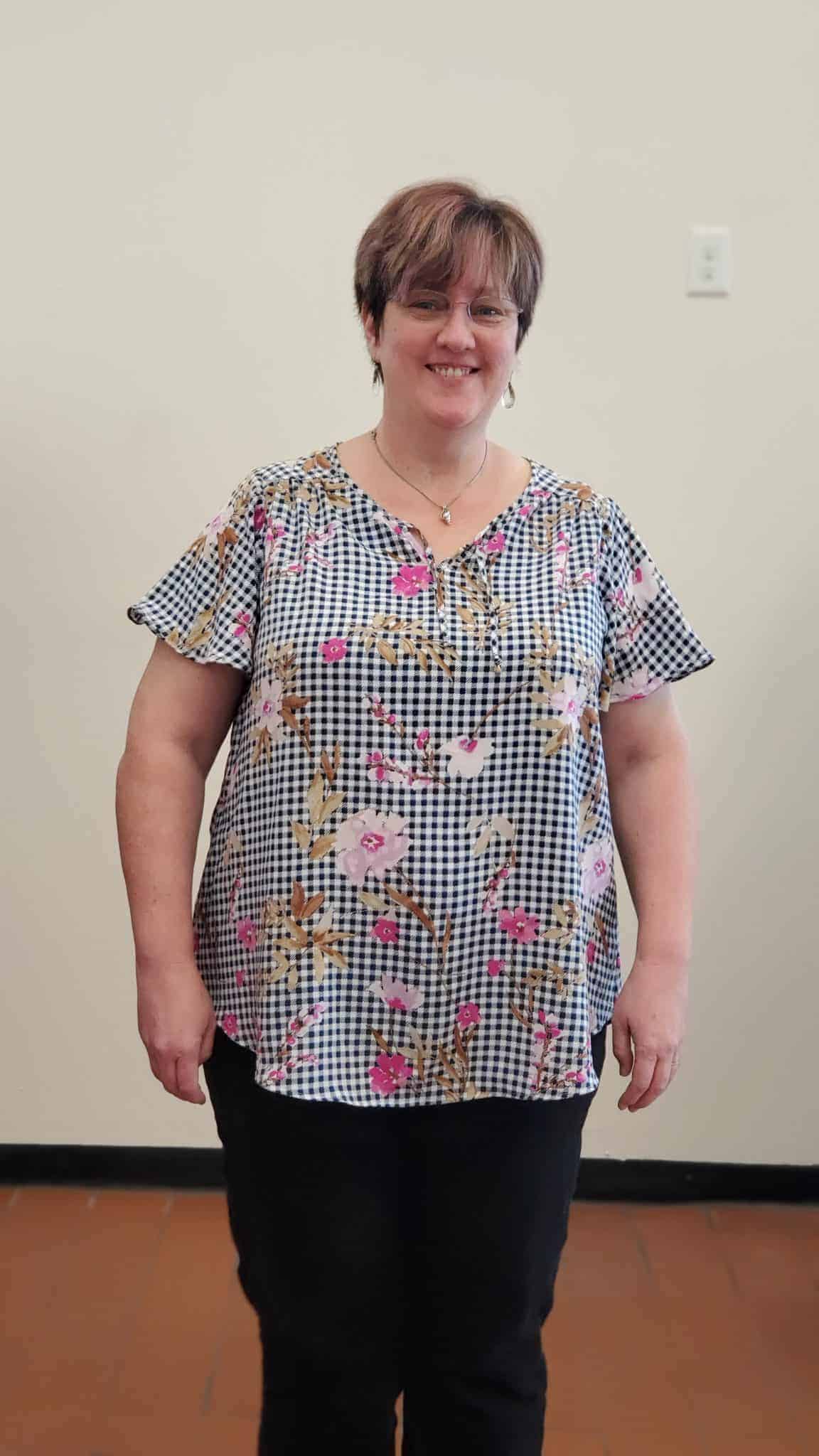 Beautiful woven blouse sewing pattern by Love Notions.