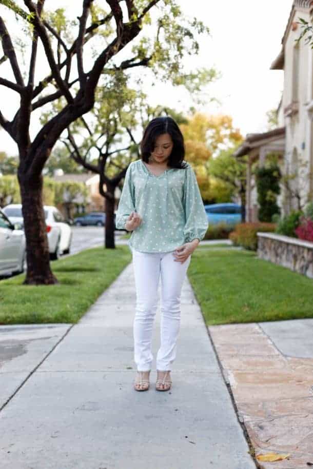 Beautiful woven blouse sewing pattern by Love Notions.