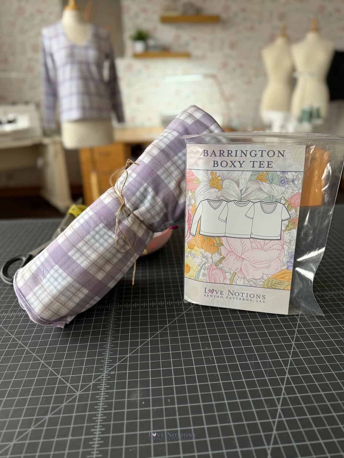 Barrington + Plaid French Terry Kit - Love Notions Sewing Patterns