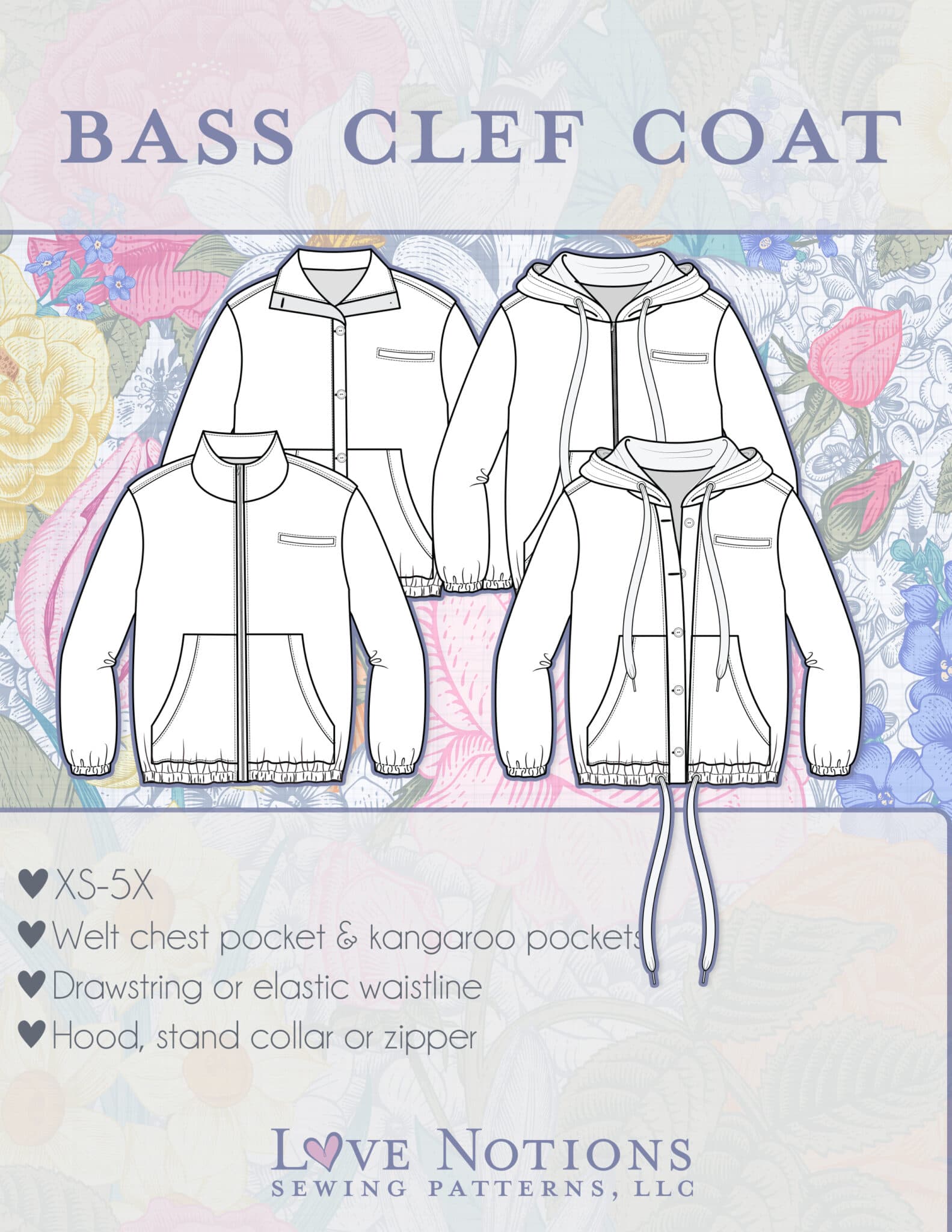 Bass Clef Coat Love Notions Sewing Patterns