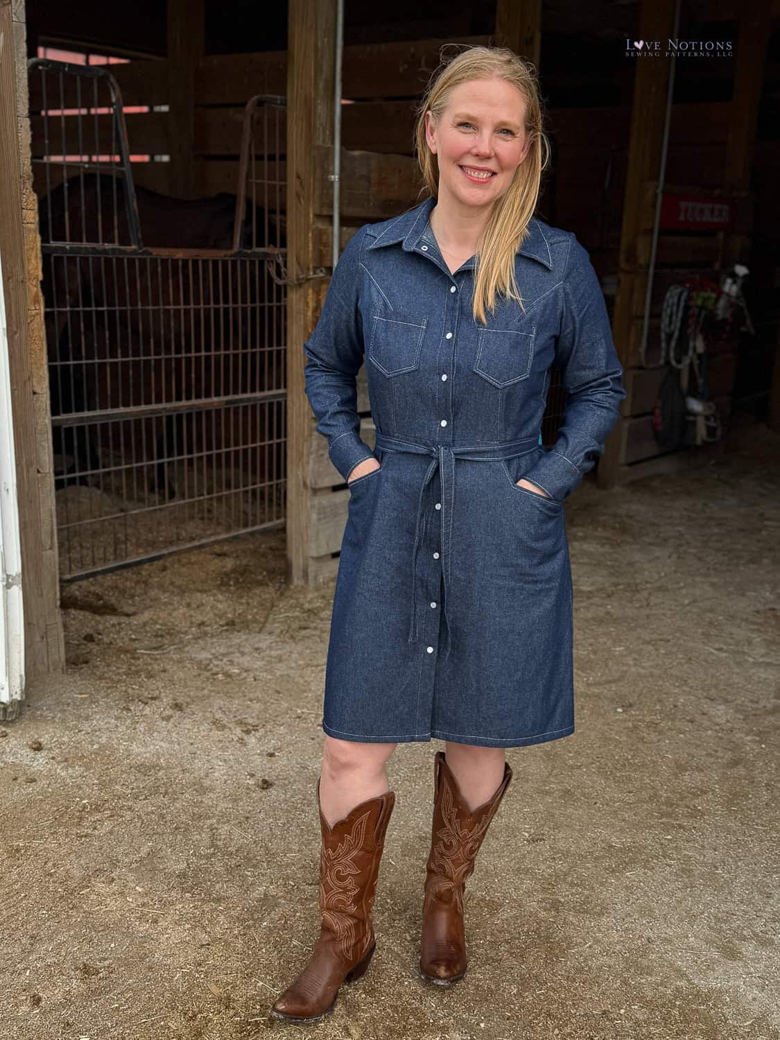 Bluegrass Buttondown Shirt and Dress - Love Notions Sewing Patterns