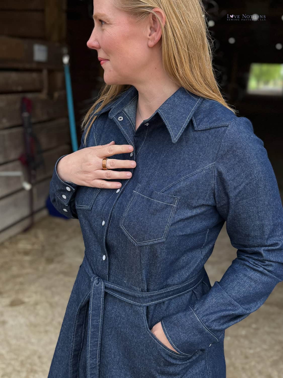 Bluegrass Buttondown Shirt and Dress - Love Notions Sewing Patterns