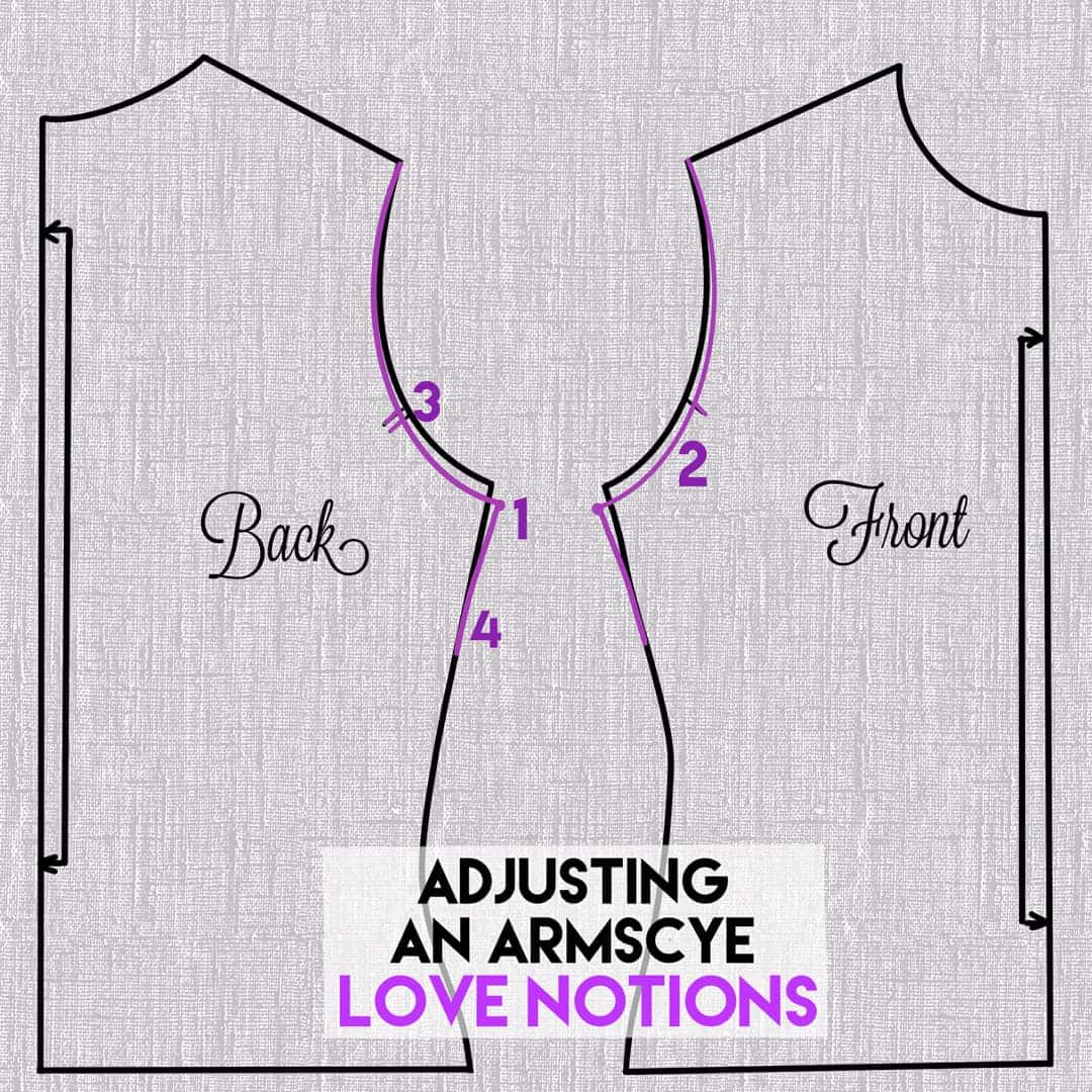 How to Adjust the Armscye - Love Notions Sewing Patterns