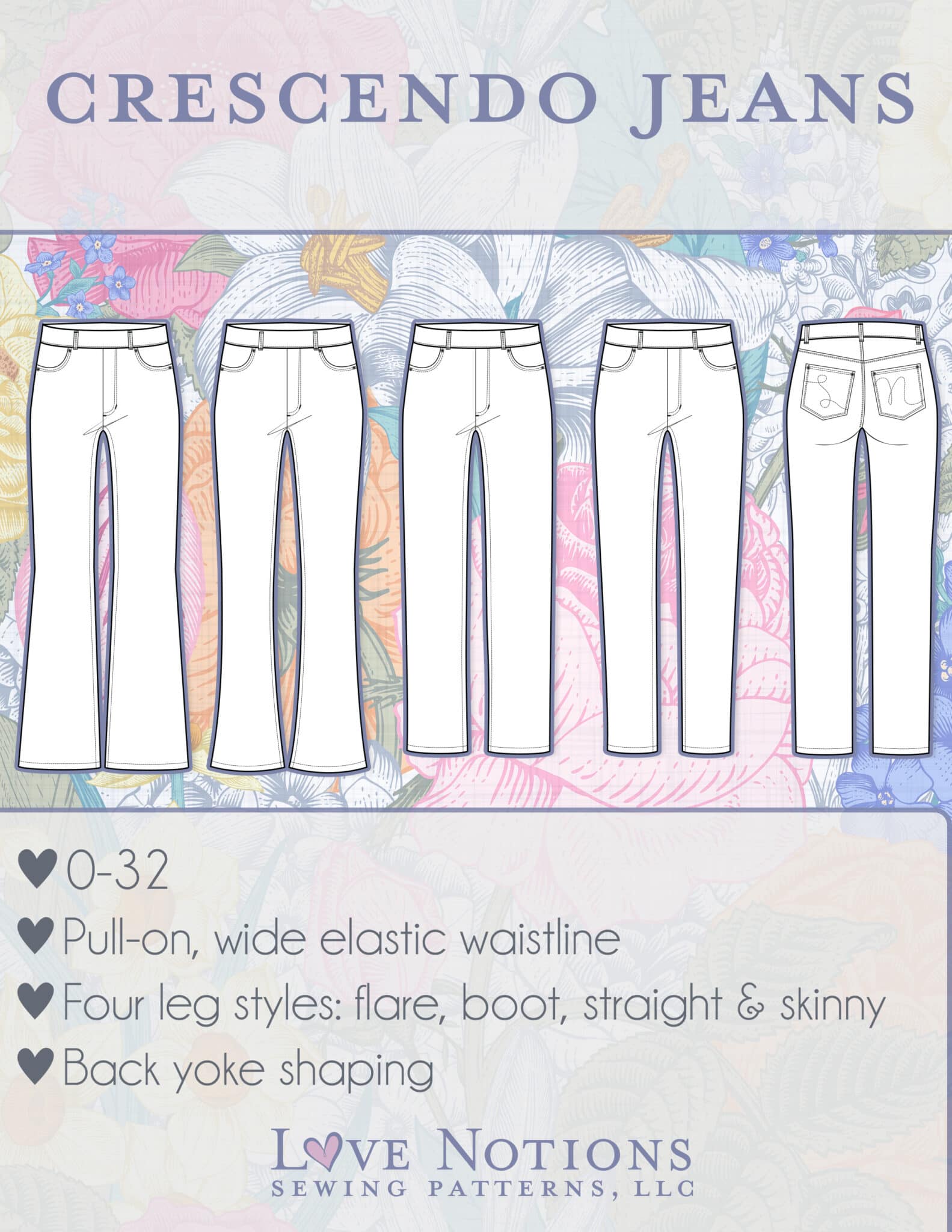 Crescendo Jeans - Love Notions Sewing Patterns