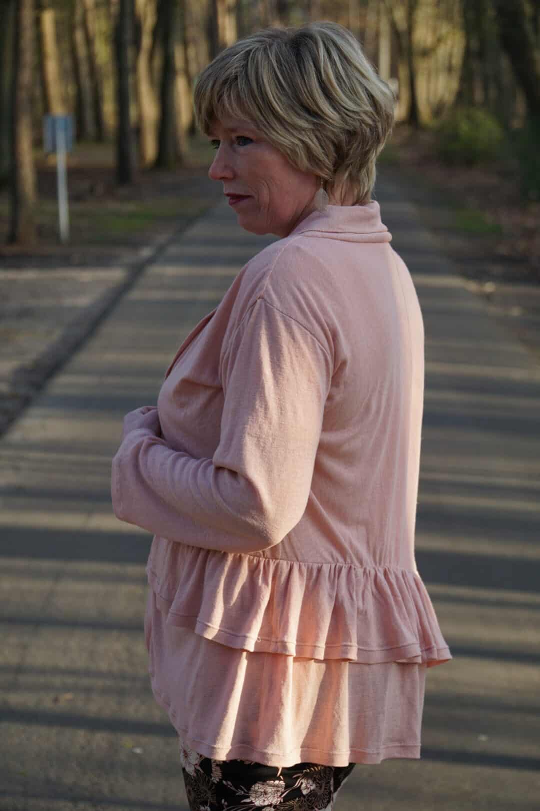 How to make a Ruffle Hem Cardigan - Love Notions Sewing Patterns