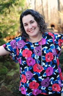 Easy woven blouse sewing pattern by Love Notions.