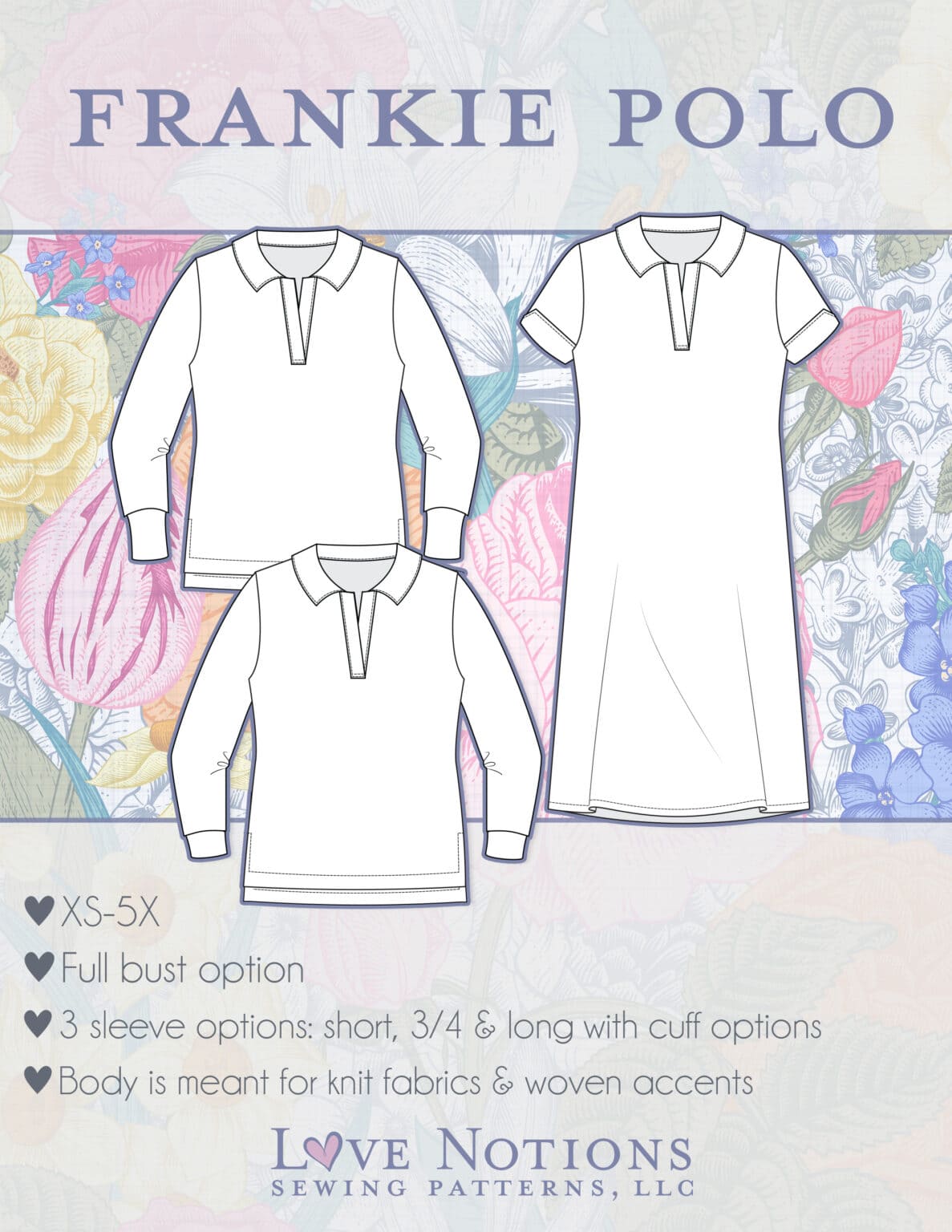 Frankie Polo - Love Notions Sewing Patterns