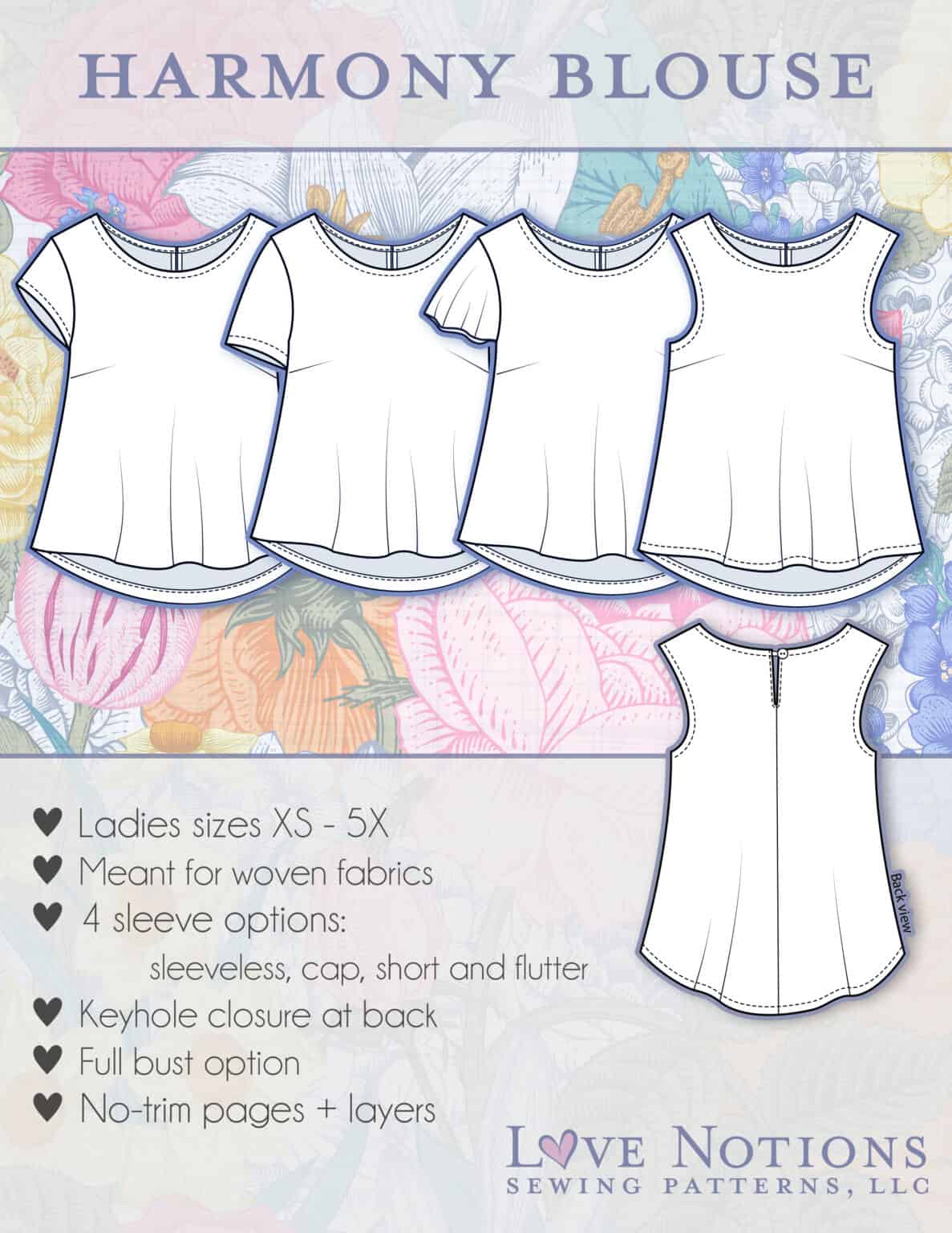 Harmony Blouse - Love Notions Sewing Patterns