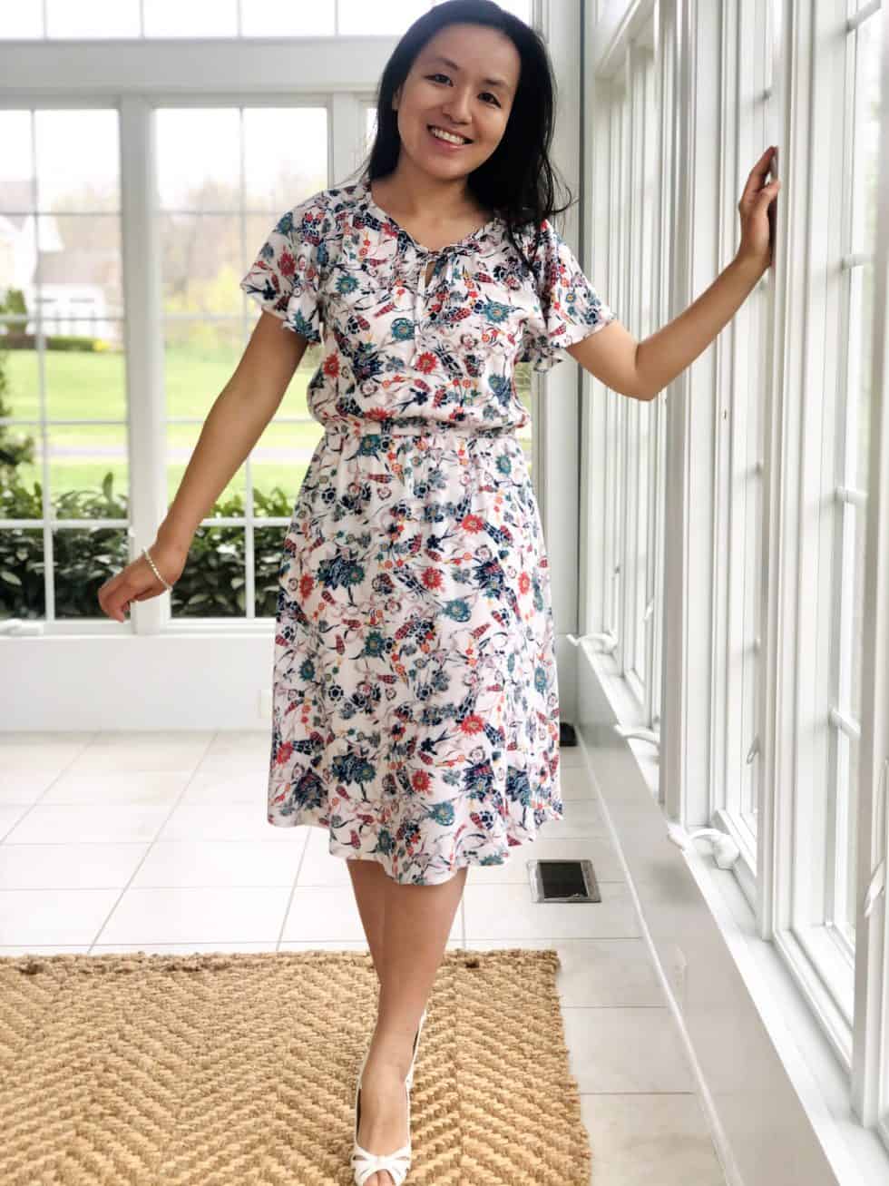 Beautiful woven blouse sewing pattern by Love Notions.