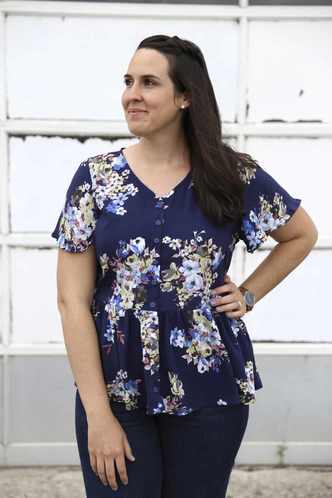 Lyric Peplum: Raised Neckline and Buttonholes - Love Notions Sewing ...