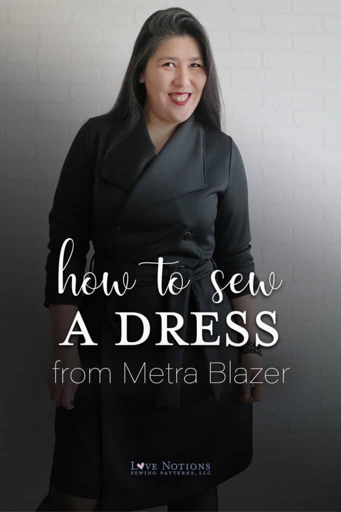 How to make a dress from Metra Blazer sewing pattern - Love Notions ...