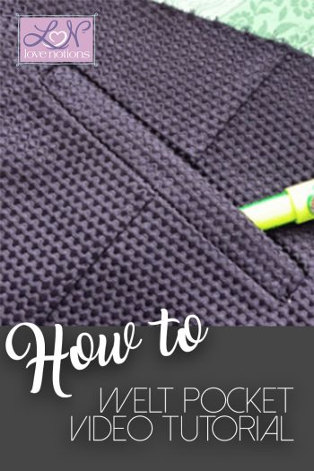 Learn how to sew welt pockets with this quick video tutorial.