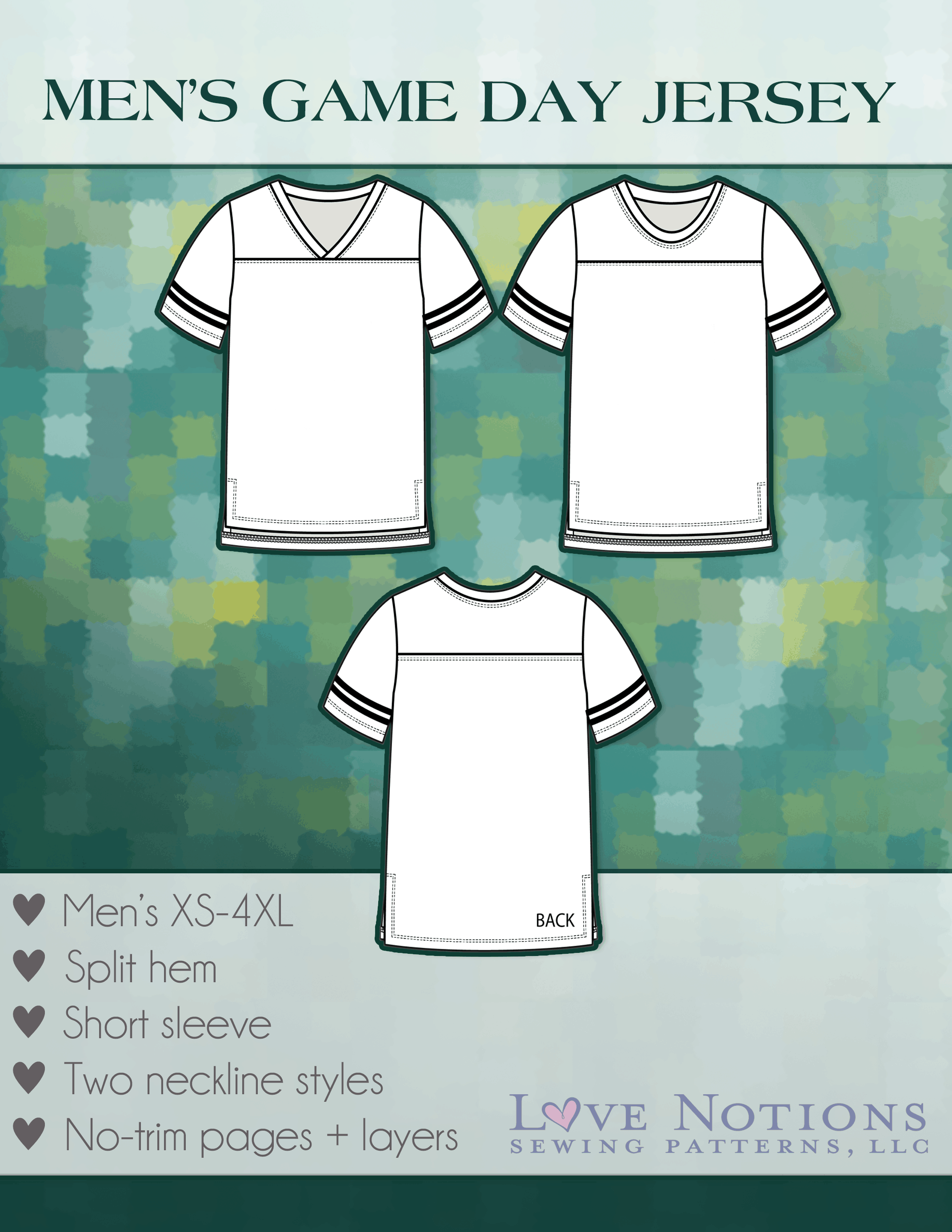 Men's Game Day Jersey - Love Notions Sewing Patterns