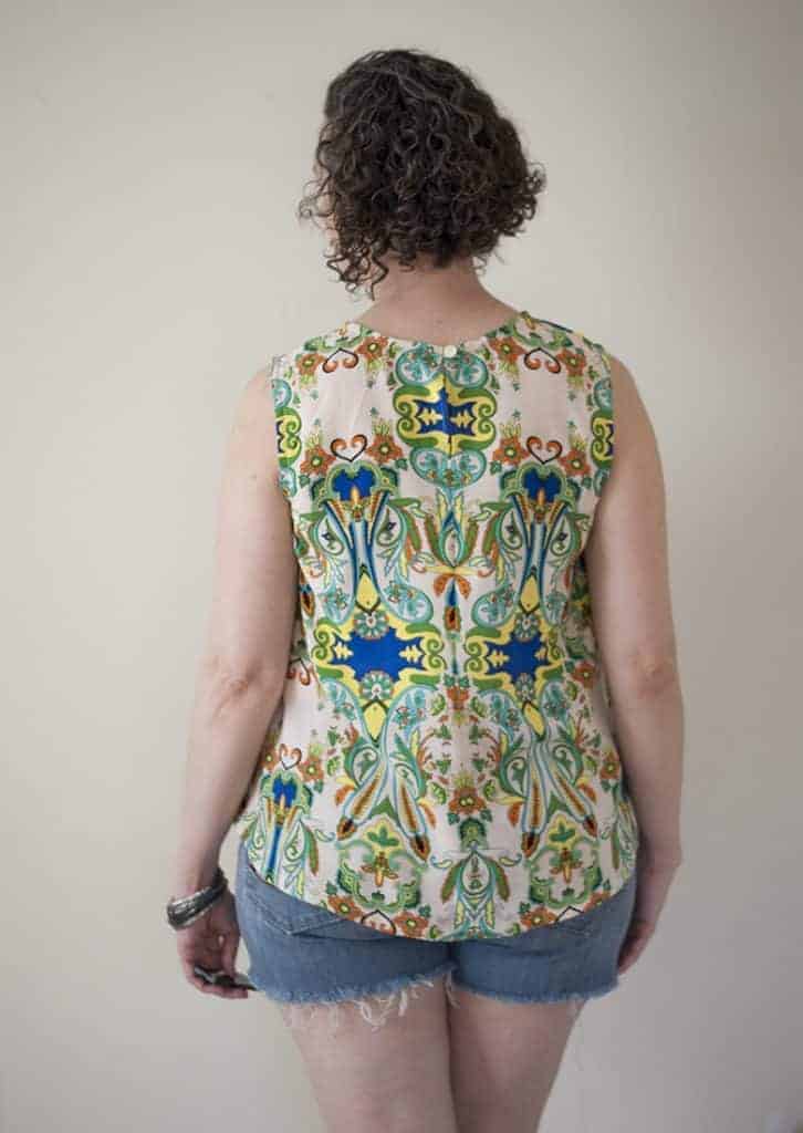 Easy woven blouse sewing pattern by Love Notions.