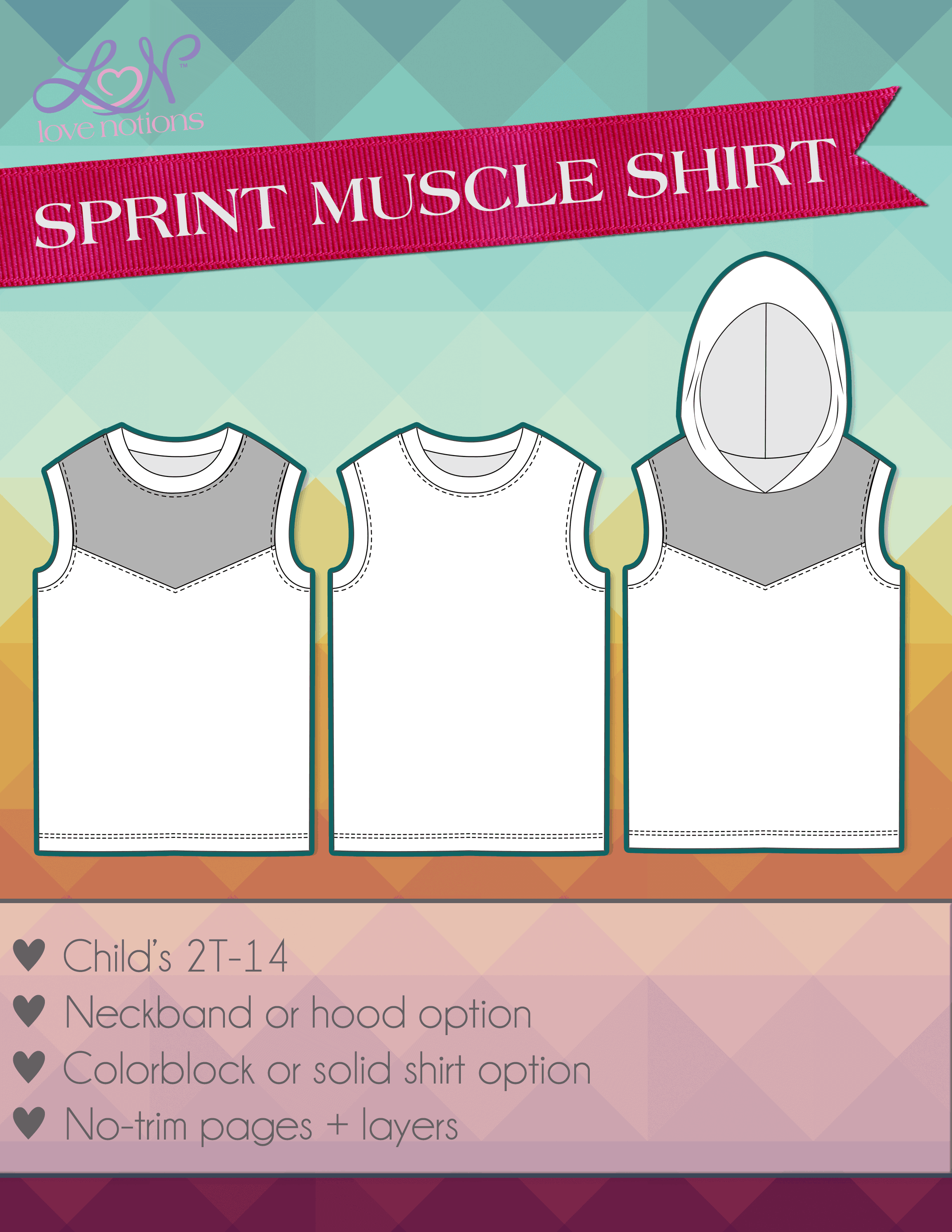 Sprint Muscle Shirt - Love Notions Sewing Patterns