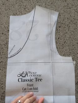 Classic Tee pattern hack- learn the proper way to scoop the back.